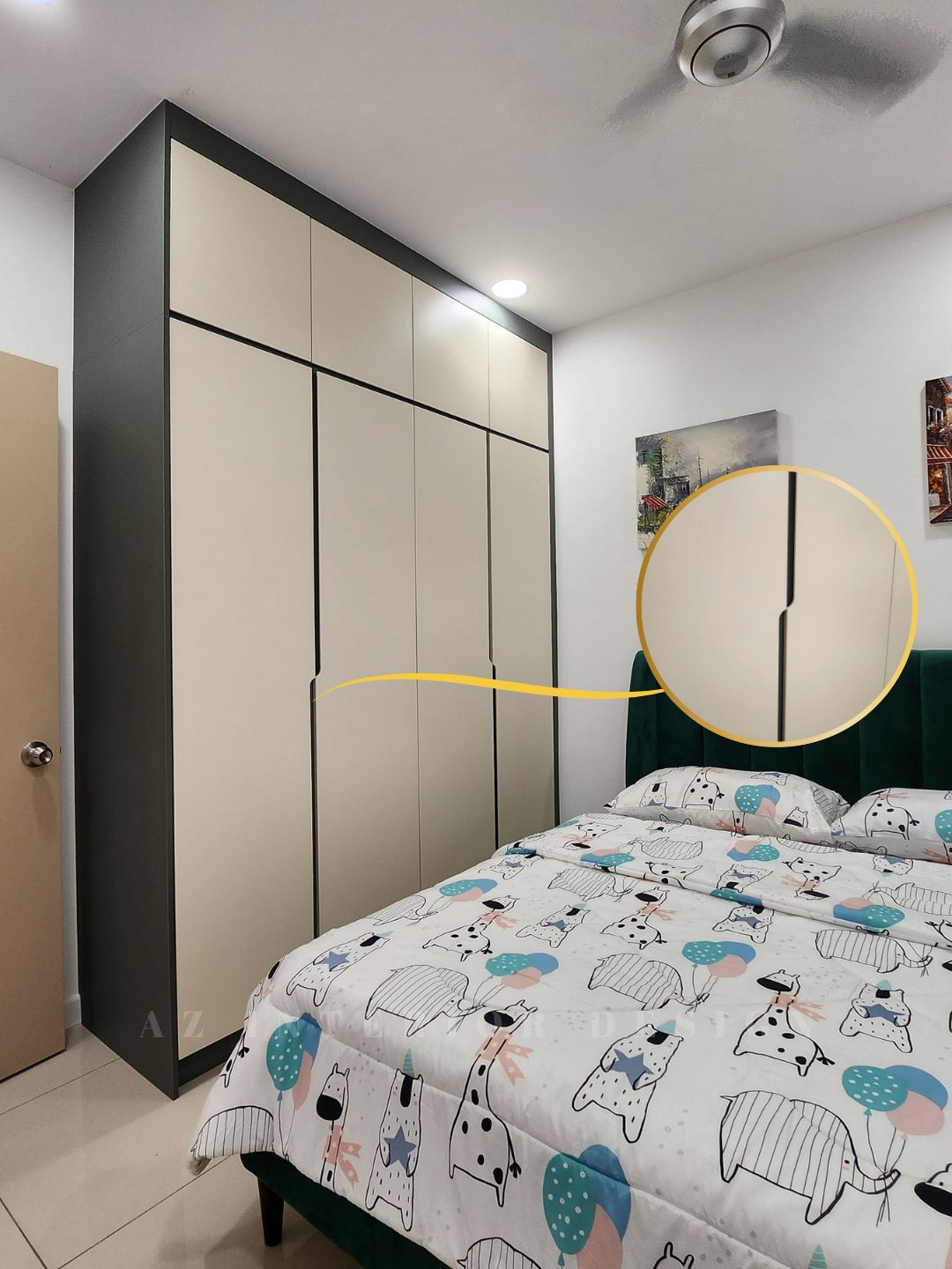 Bedroom With Built-In Wardrobe And Concealed Door Handles - AZ Luxury ...